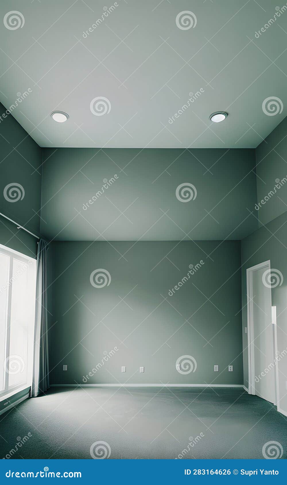 Indoor Interior Empty Space Room Background Stock Illustration ...