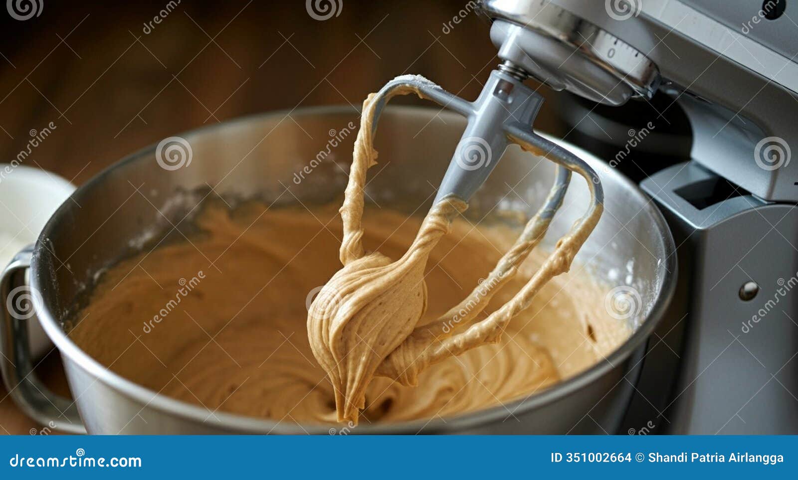 The Process of Making Cakes with Mixer, Raw Dough and Rolling Pin on a ...