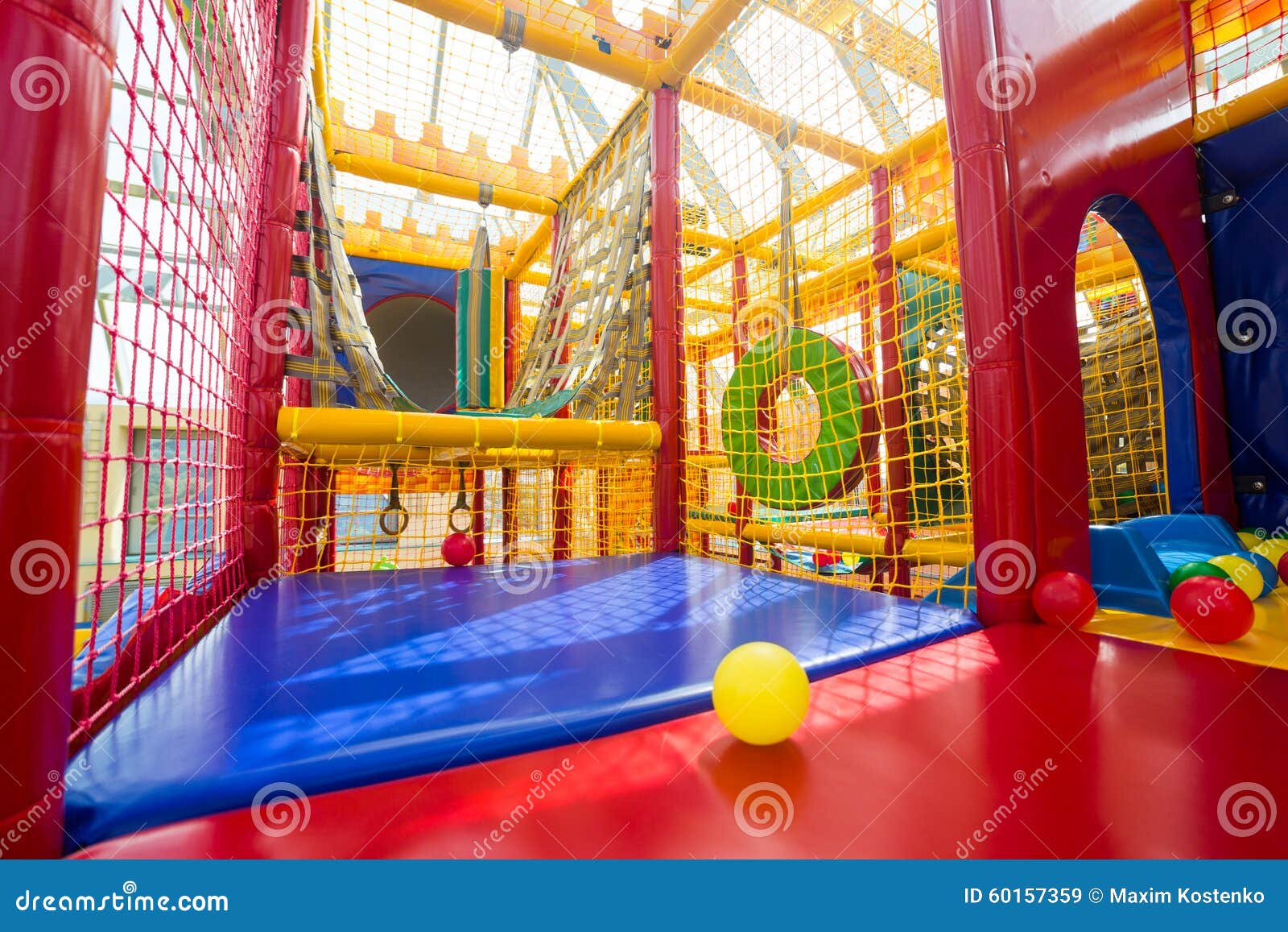Indoor Playground for Children Stock Image - Image of indoor, climb ...