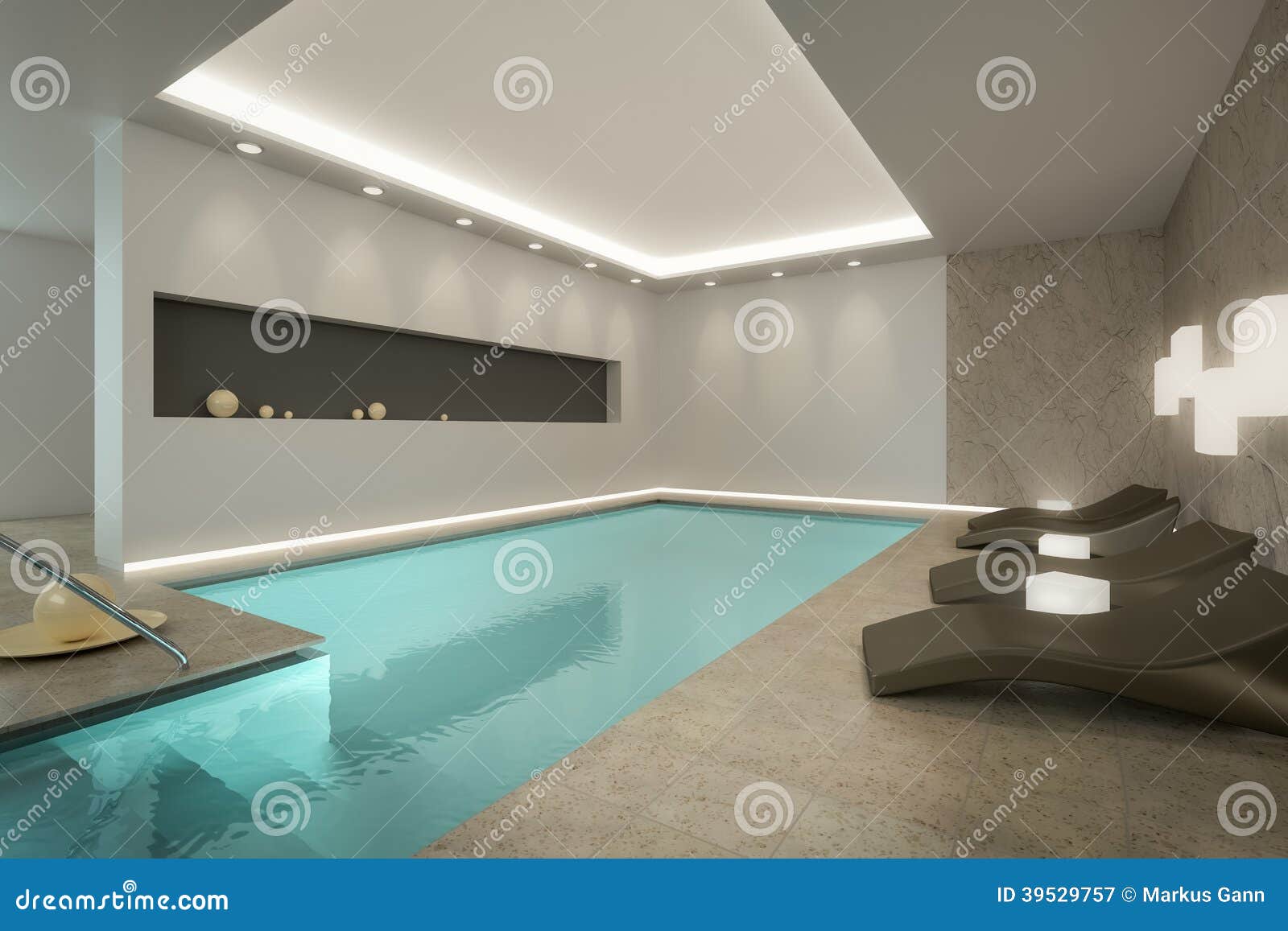 Indoor Pool stock illustration. Illustration of decor - 39529757