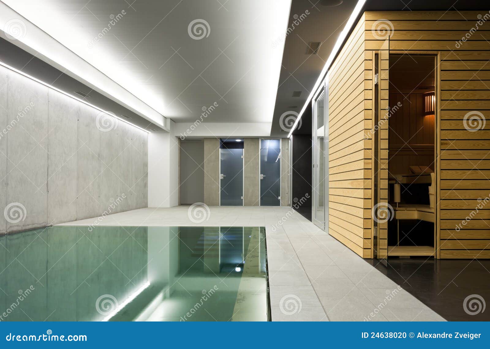 Indoor pool with sauna stock photo. Image of home, care - 24638020