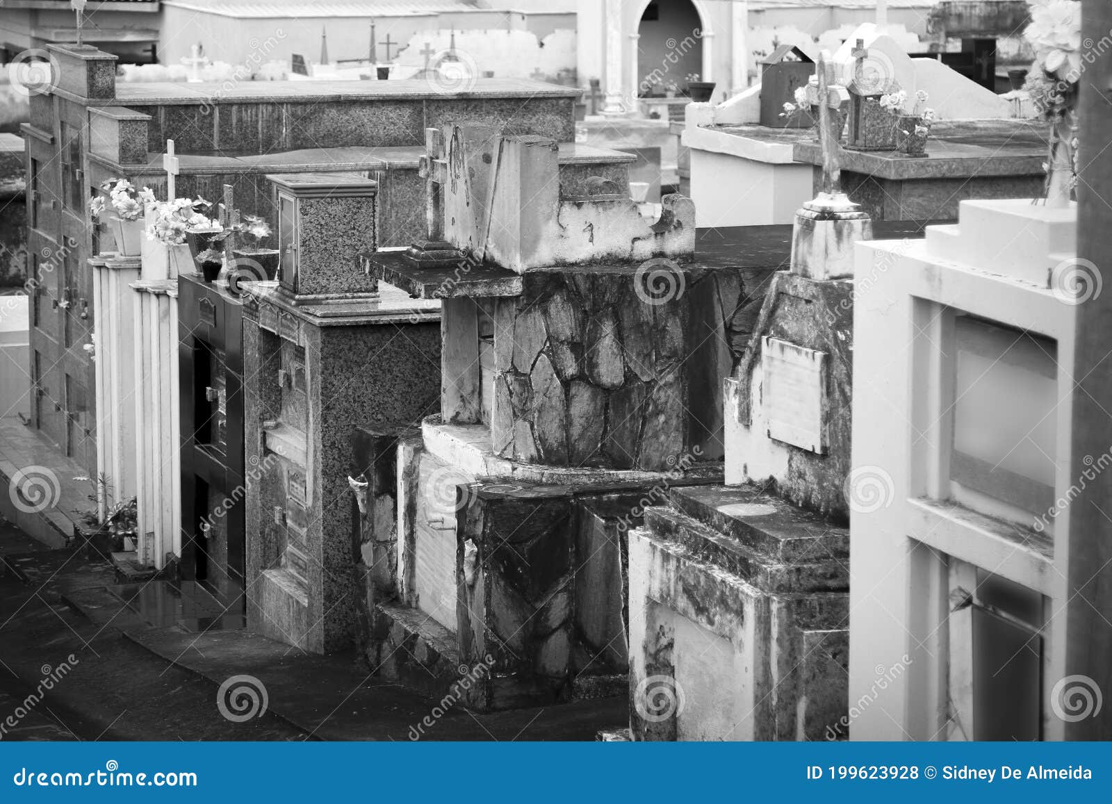 Several Graves Inside a Cemetery Stock Photo - Image of necropolis ...