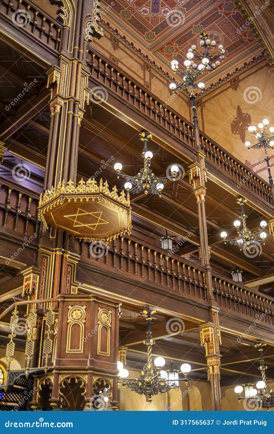Indoor Scene of a Synagogue Dome Roof in Budapest Editorial Photography ...