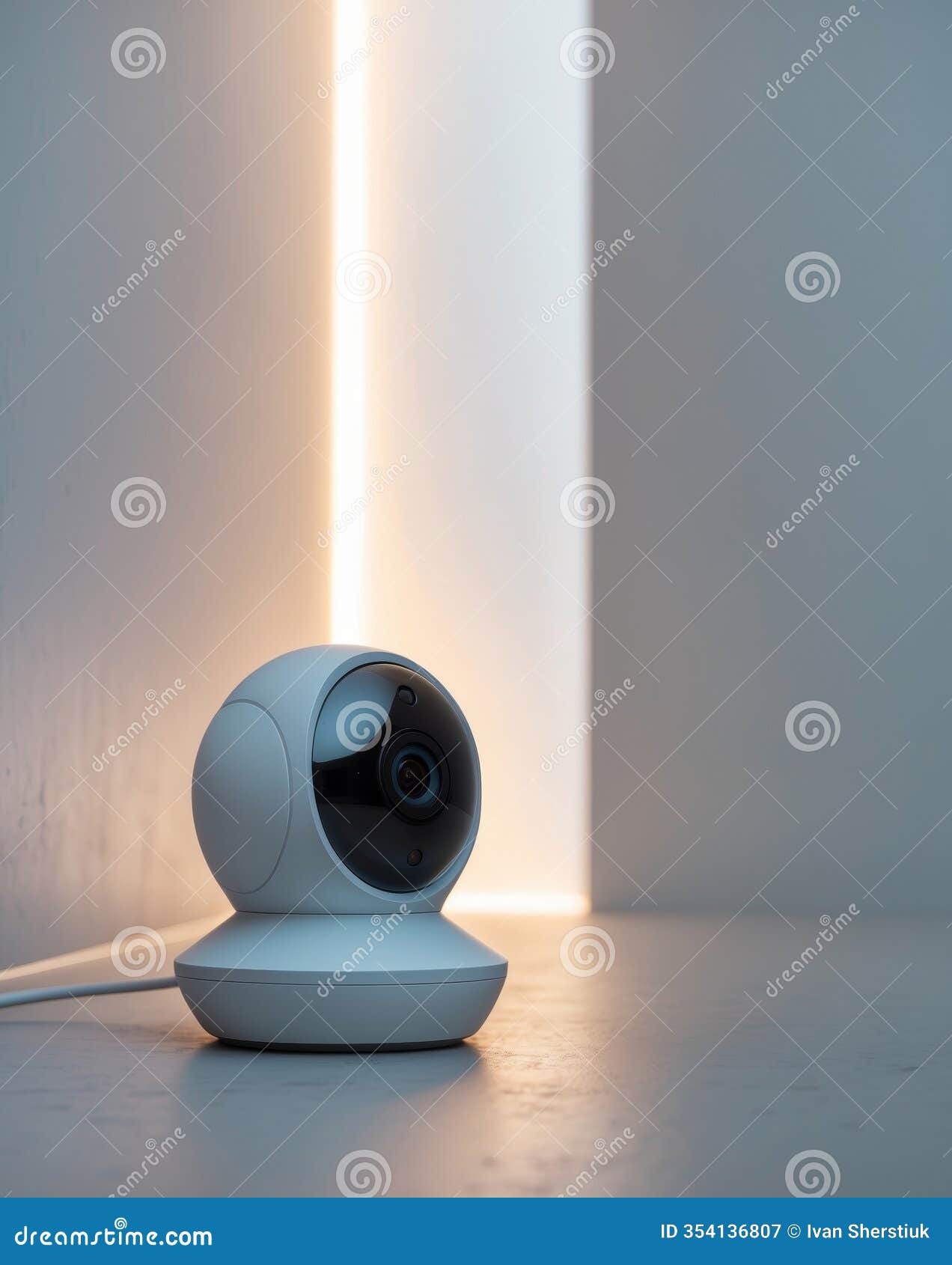 Indoor Security Camera with Ambient Light Effect Stock Image - Image of ...