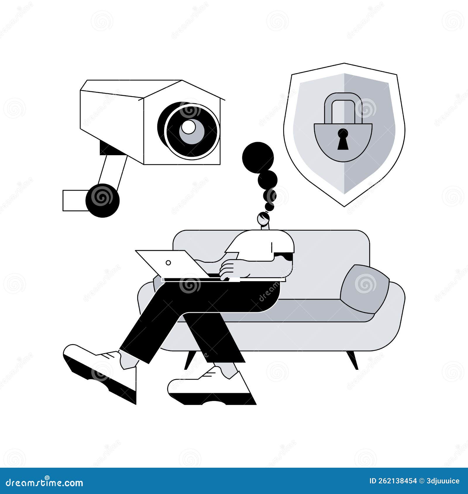 Indoor Security System Abstract Concept Vector Illustration. Stock ...