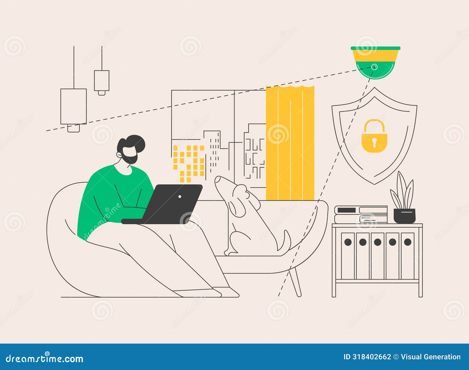 Indoor Security System Abstract Concept Vector Illustration. Stock ...