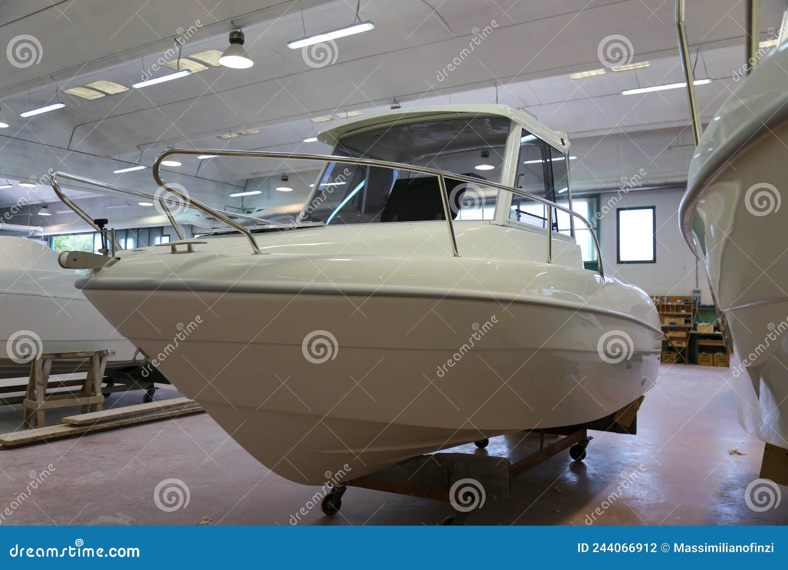 Indoor Shipyard of Speed Boats in Construction Editorial Photography ...