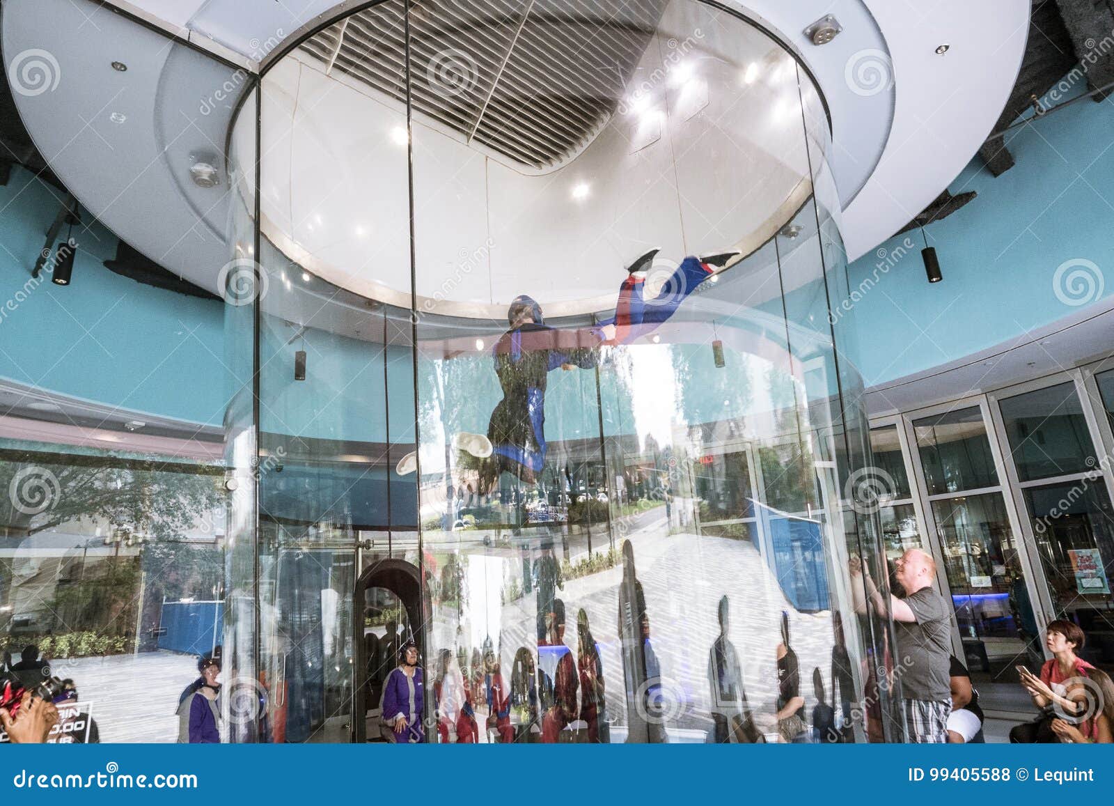 Indoor sky diving editorial stock photo. Image of safe - 99405588