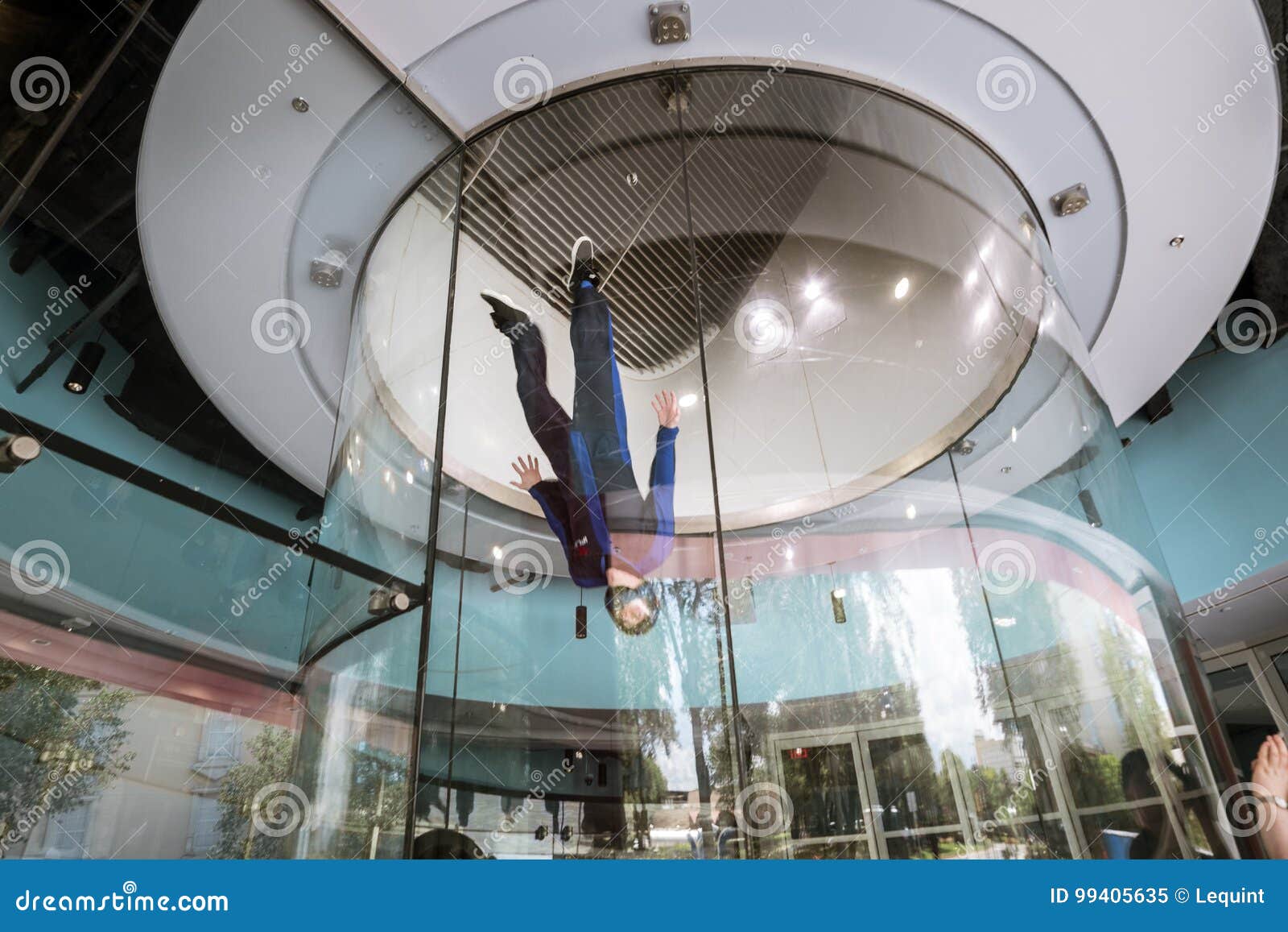 Indoor sky diving editorial image. Image of safe, blue - 99405635