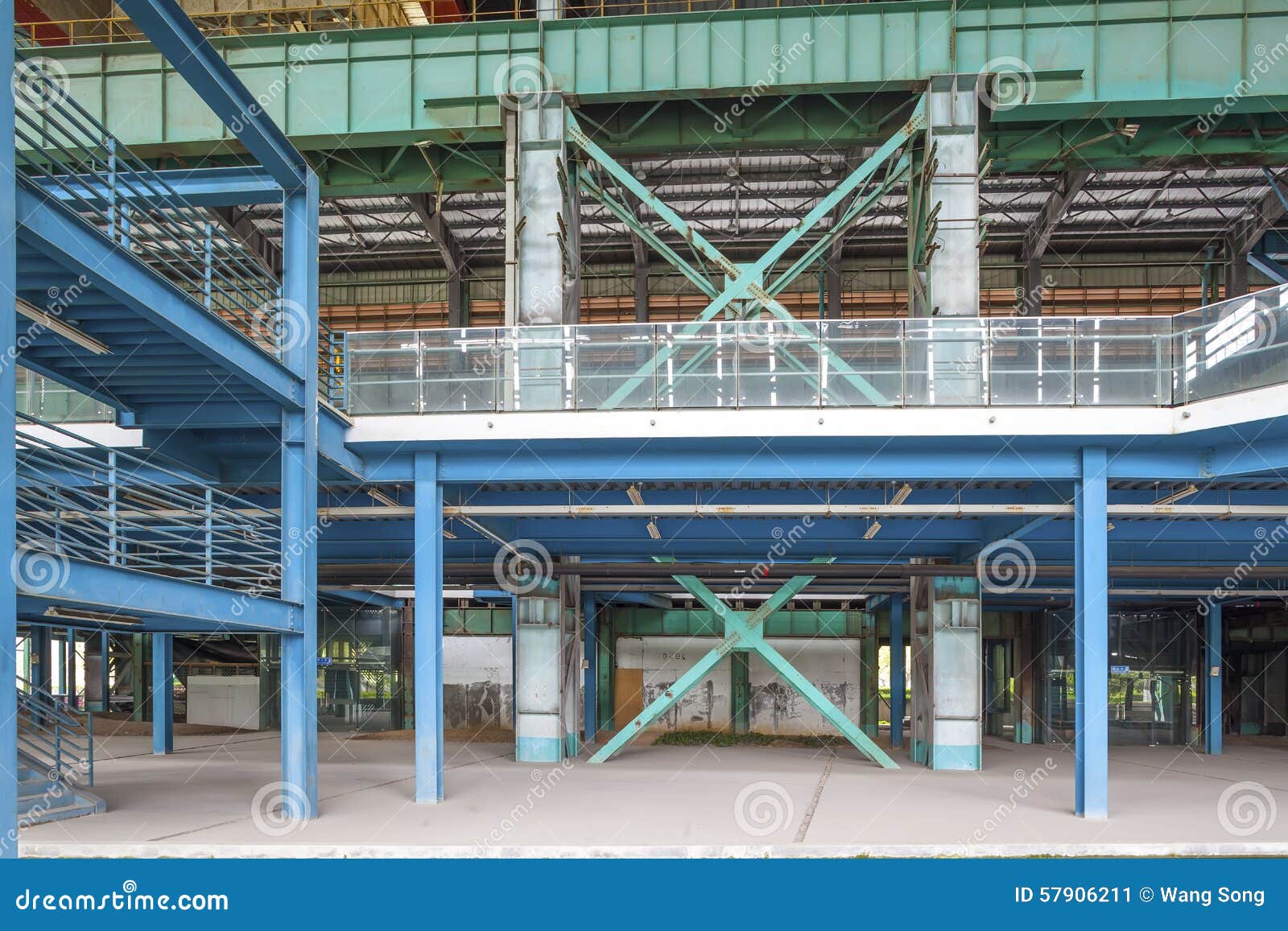 Indoor space stock image. Image of garage, space, steel - 57906211