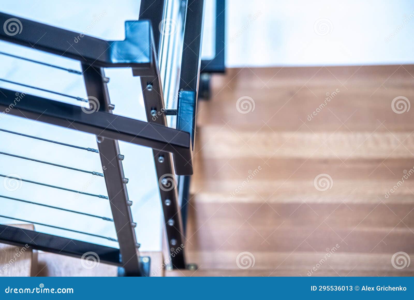 Indoor Stair and Railing Details Close Up Stock Image - Image of ...