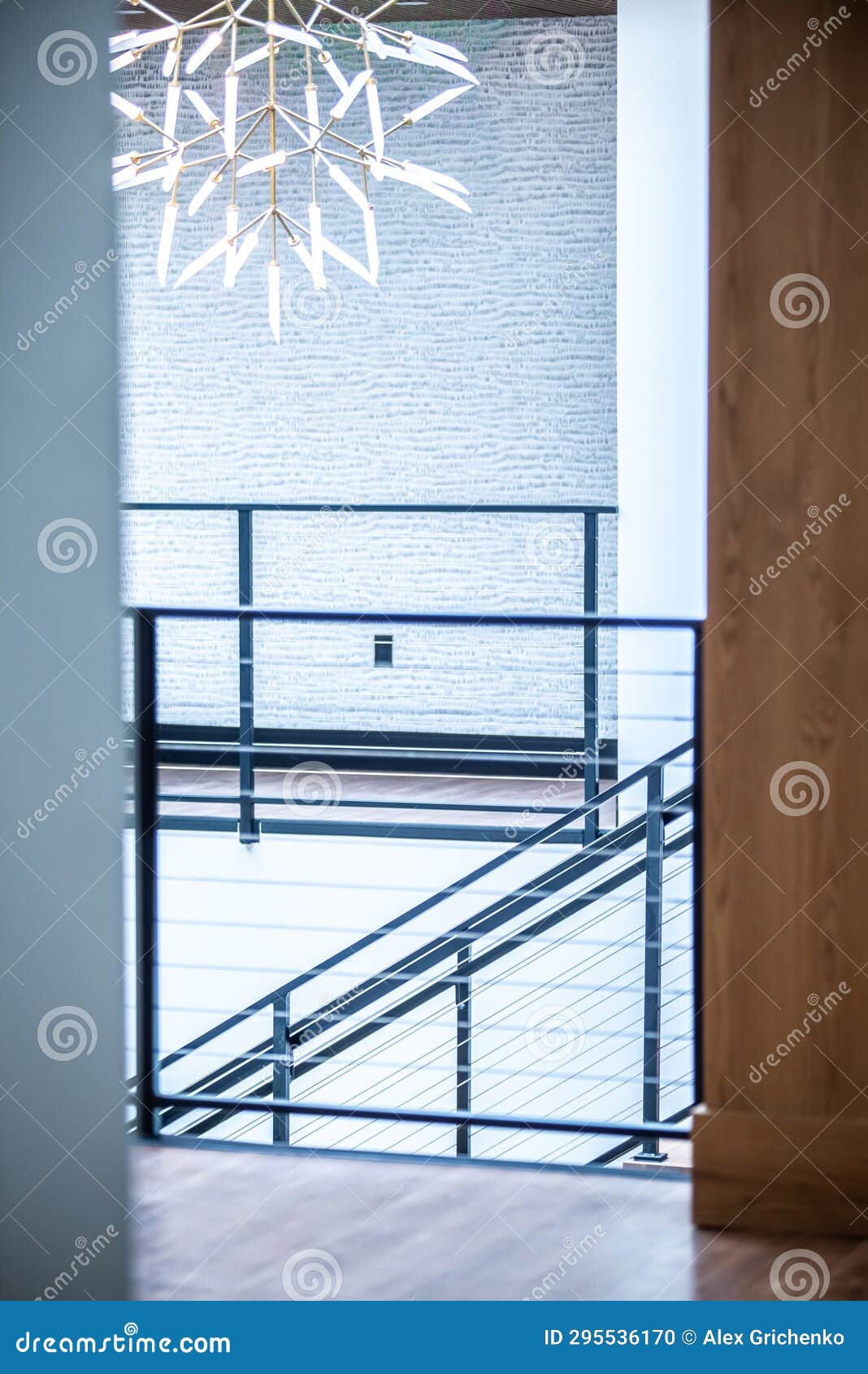 Indoor Stair and Railing Details Close Up Stock Photo - Image of house ...