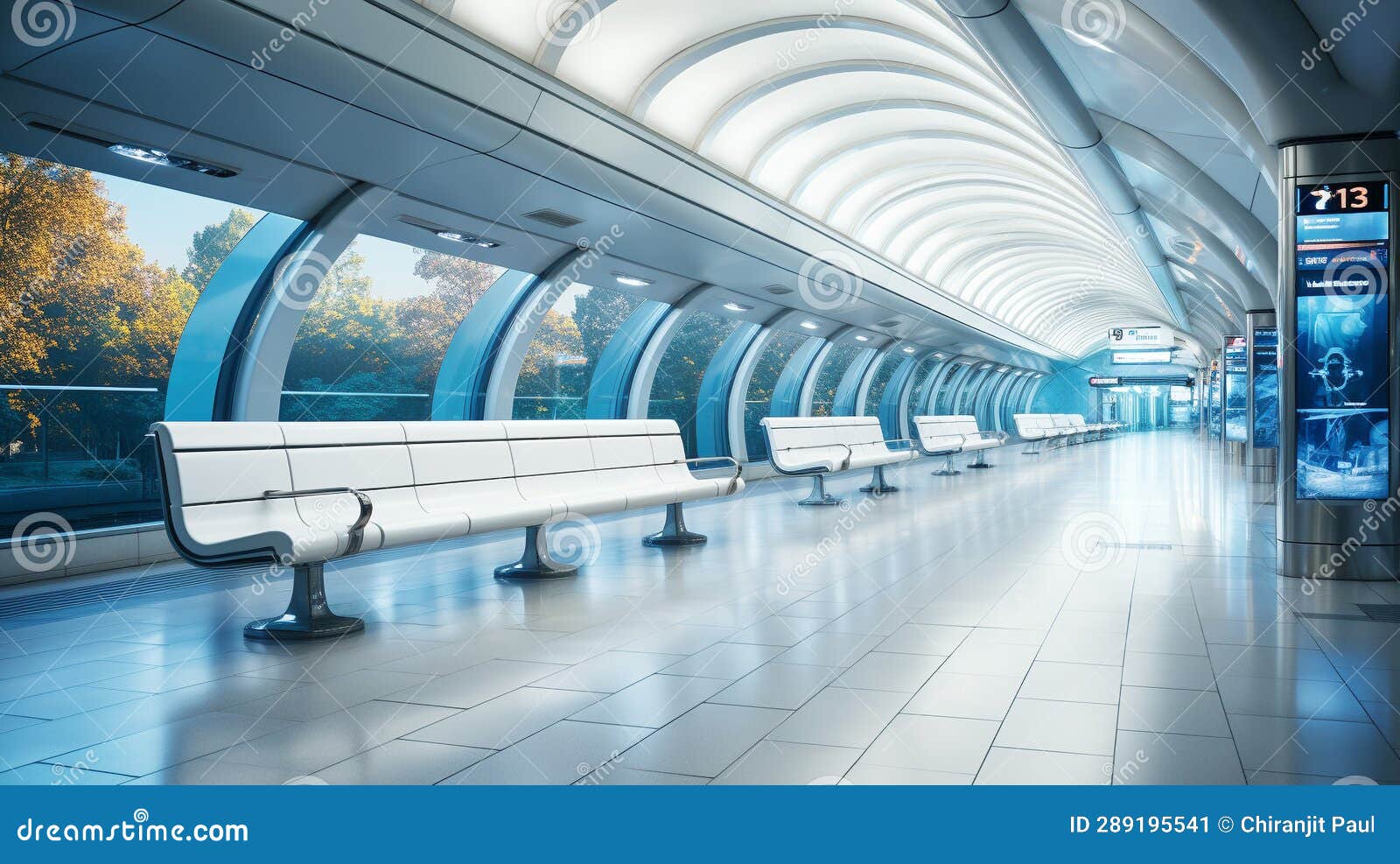 Indoor Subway Station Showcases Modern Architecture Design Stock ...