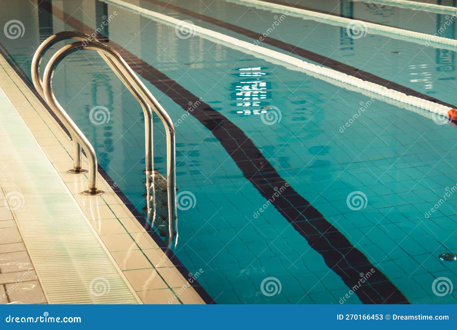Indoor Swimming Pool with Swim Lanes. Stock Image - Image of diving ...