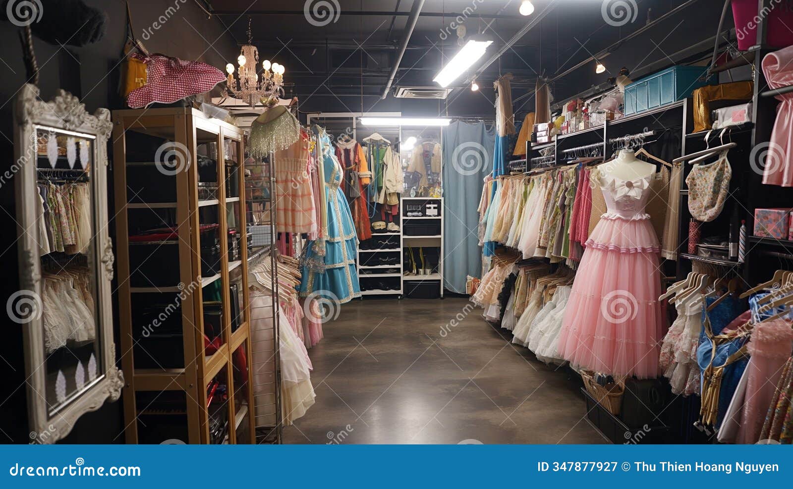 Indoor Theme for Wallpaper, Clothes Room Stock Image - Image of ...