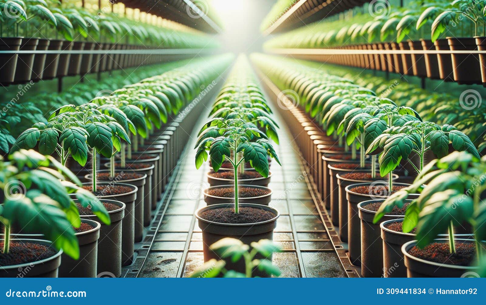 Indoor Tomato Plant Seedlings Grow in Pots Aligned in Rows Stock Photo ...