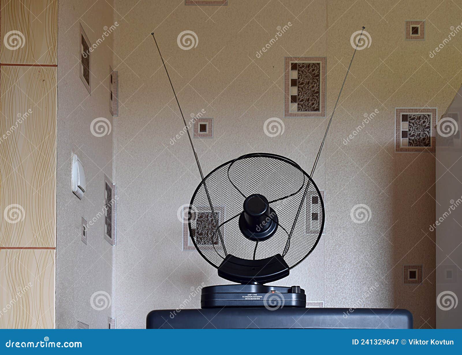 Indoor TV Antenna in the Room Stock Image - Image of home, covered ...