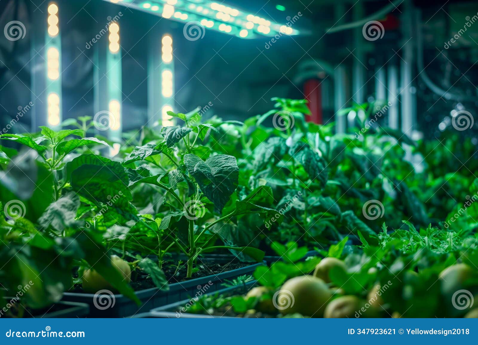 Indoor Vegetable Garden with LED Lighting for Efficient Urban Farming ...