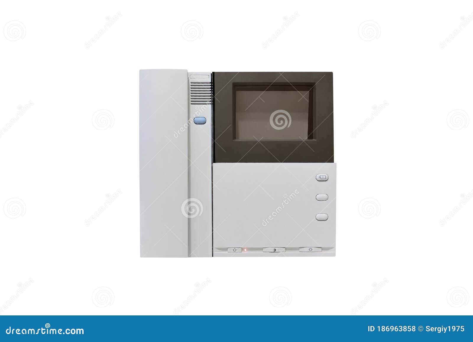 Indoor Video Intercom Isolated on White Background Stock Photo - Image ...