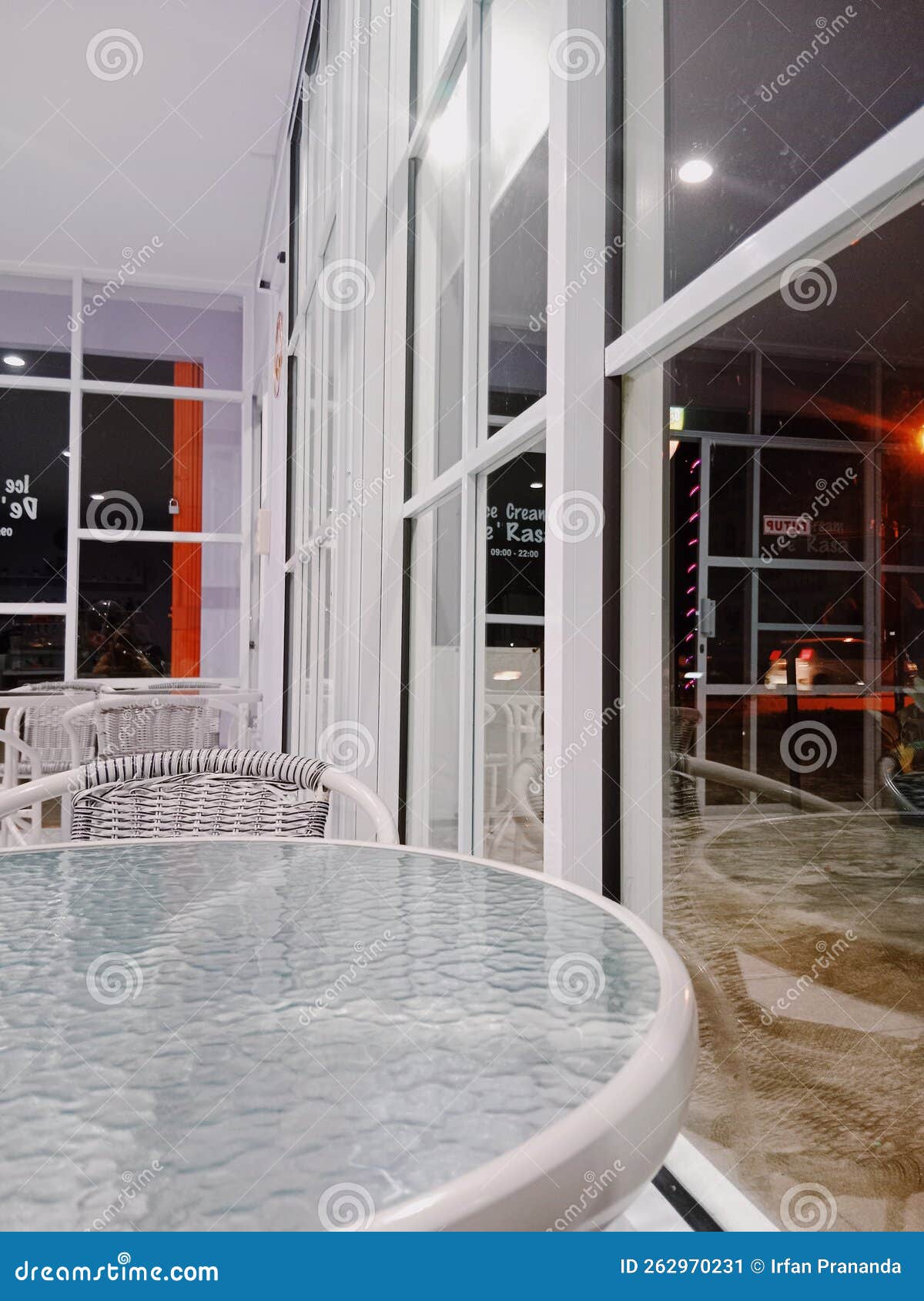 Indoor View in the Ice Cream Shop Stock Image - Image of indoor, design ...