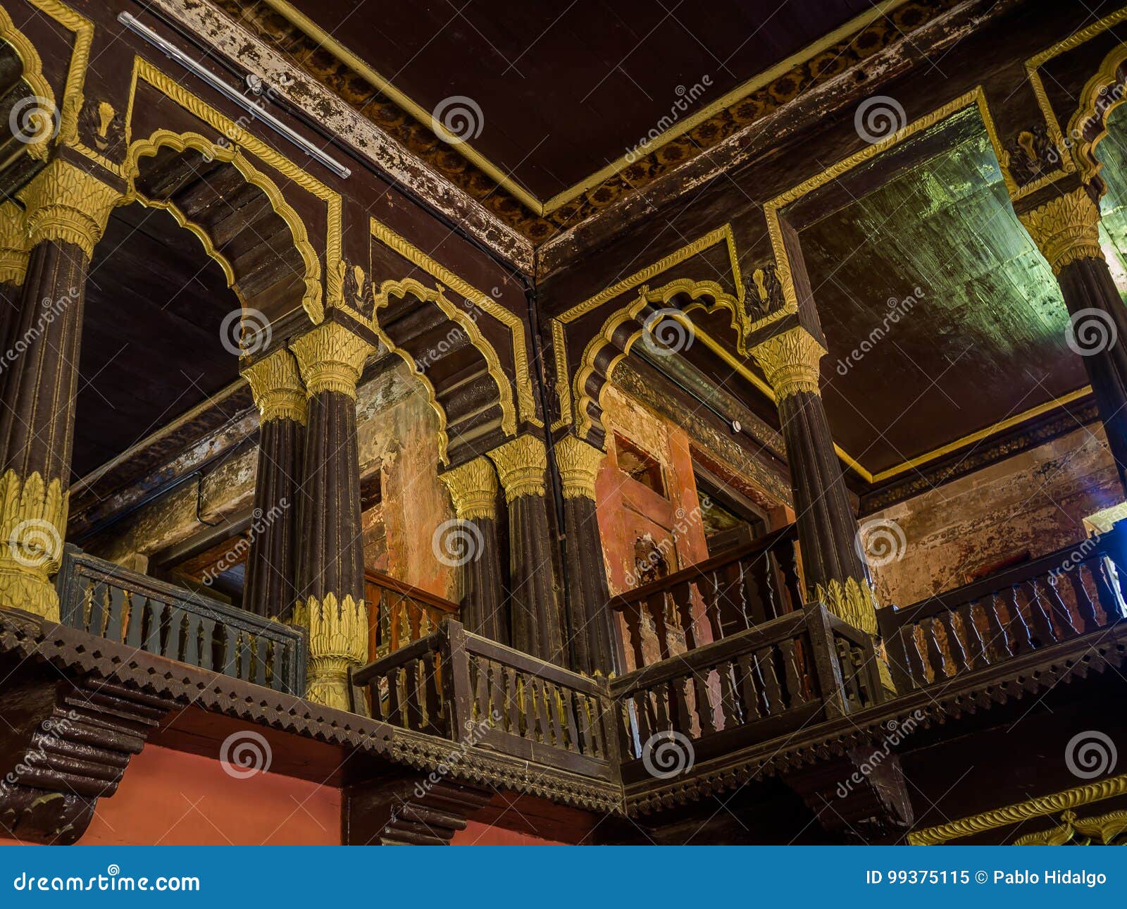 Indoor View of a Very Old Hindu Temple Stock Image - Image of bikaner ...