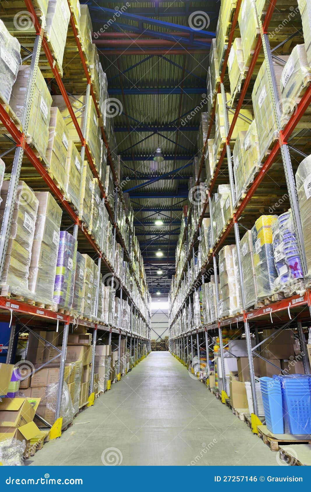 Indoor warehouse stock photo. Image of building, construction - 27257146