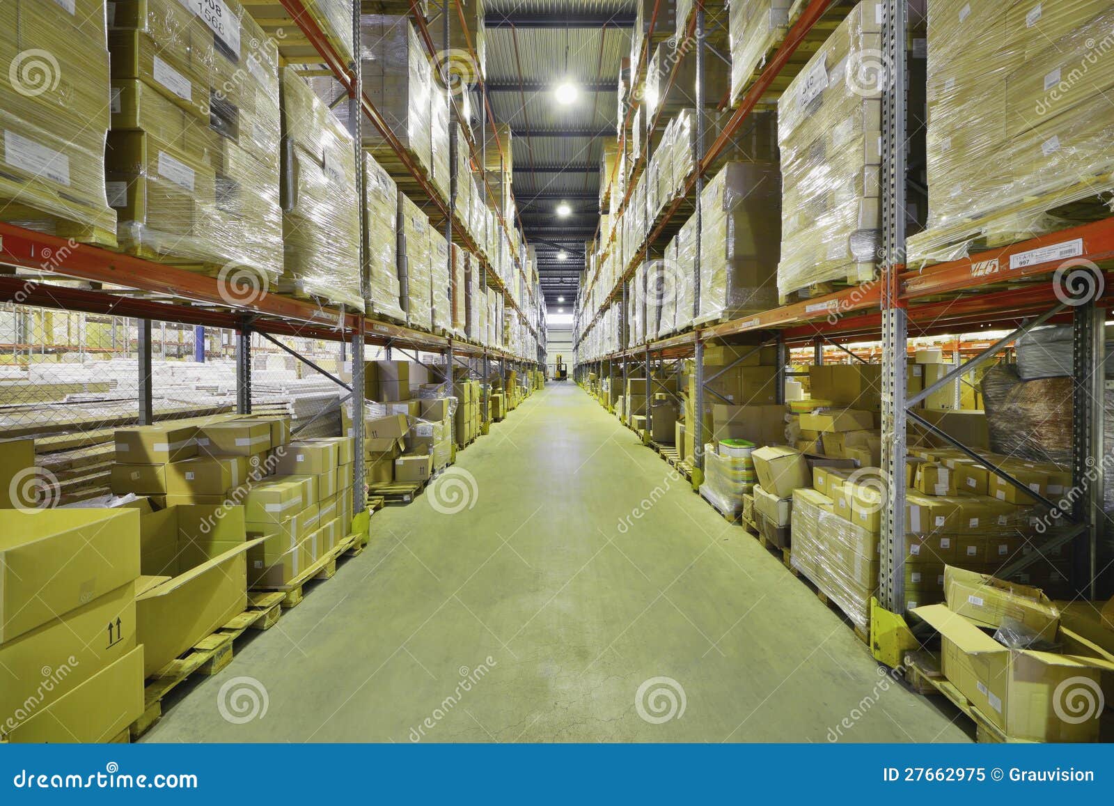 Indoor warehouse stock image. Image of storage, store - 27662975