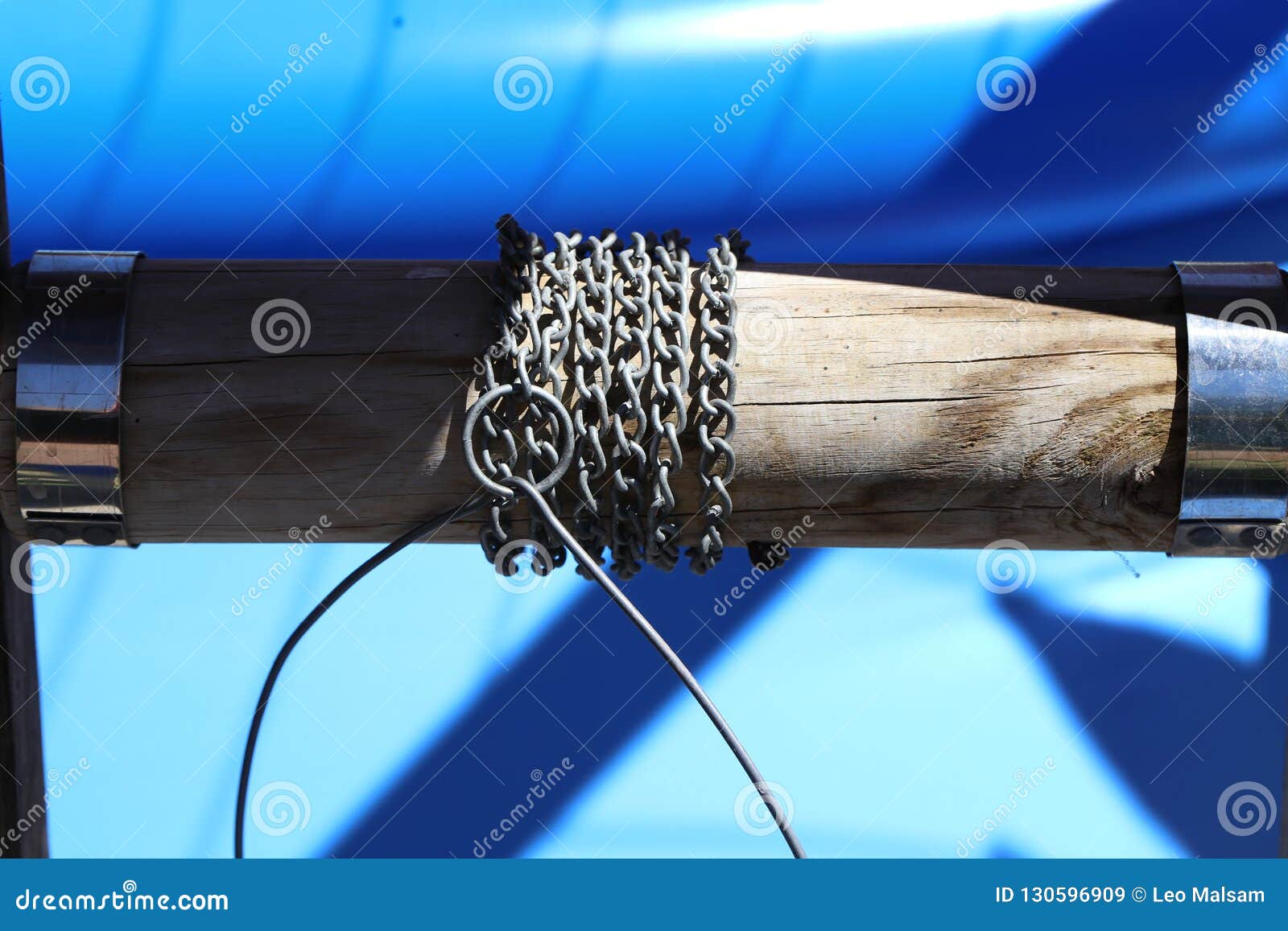 Indoor Water Well with Collar and Metal Chain Stock Image - Image of ...
