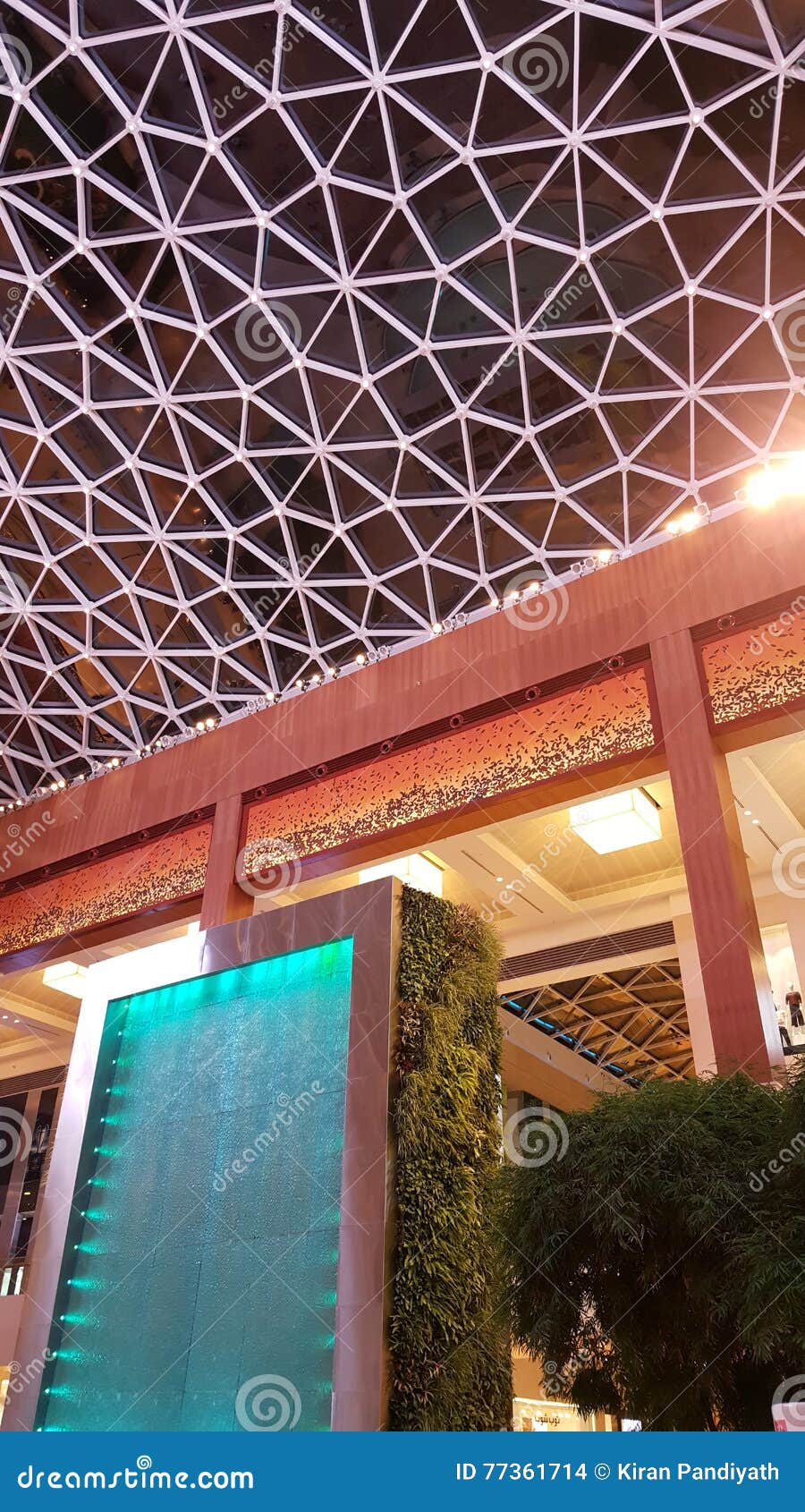 Indoor Waterfall Vertical Garden Stock Photo - Image of feature ...