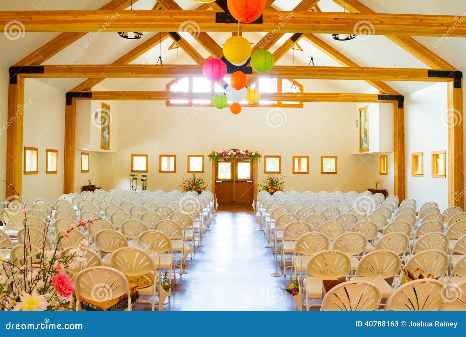 Indoor Wedding Ceremony Venue Location Stock Image - Image of marriage ...