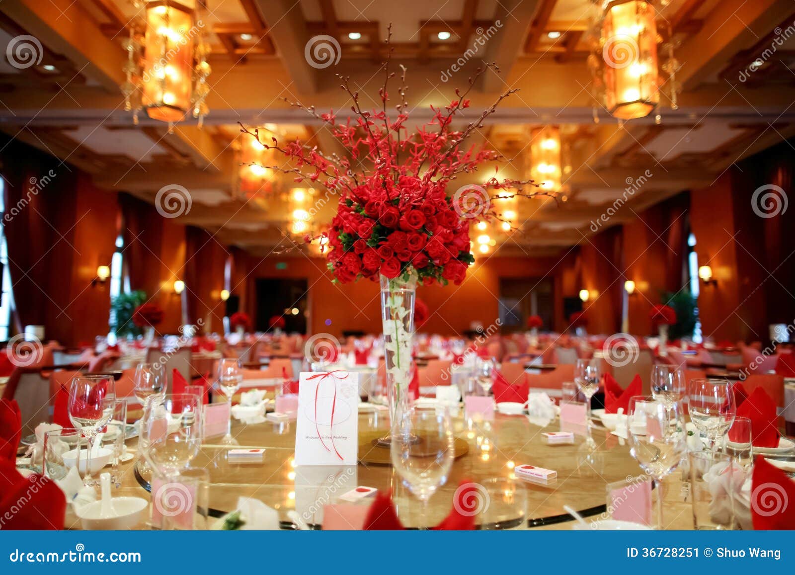 Indoor wedding scene stock image. Image of delicate, beauty - 36728251