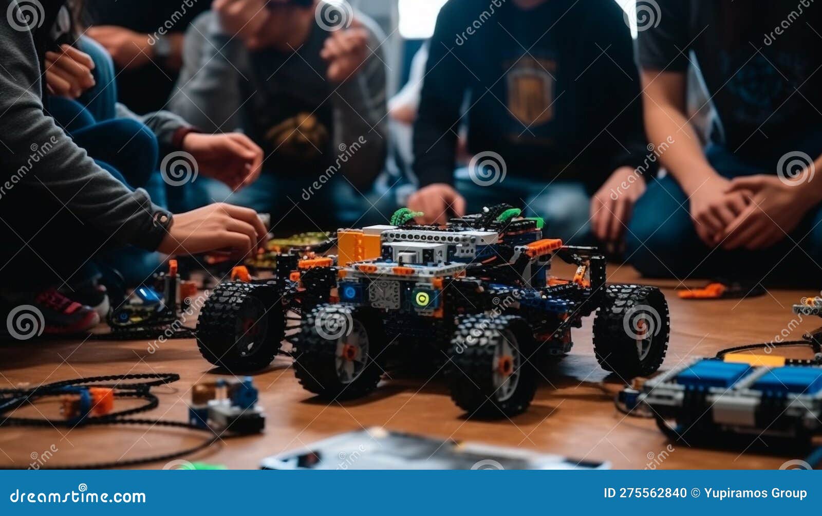 Indoor Workshop Buzzing with Skilled Teamwork and Innovation Generated ...