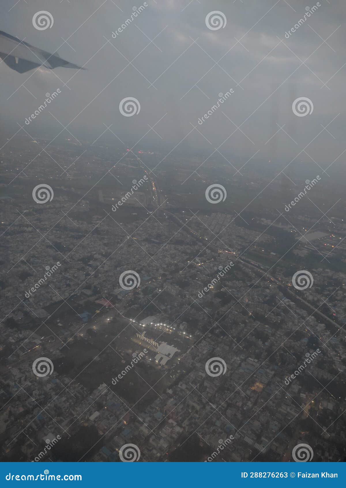 Indore City Aerial View from Flight Stock Image - Image of indore ...