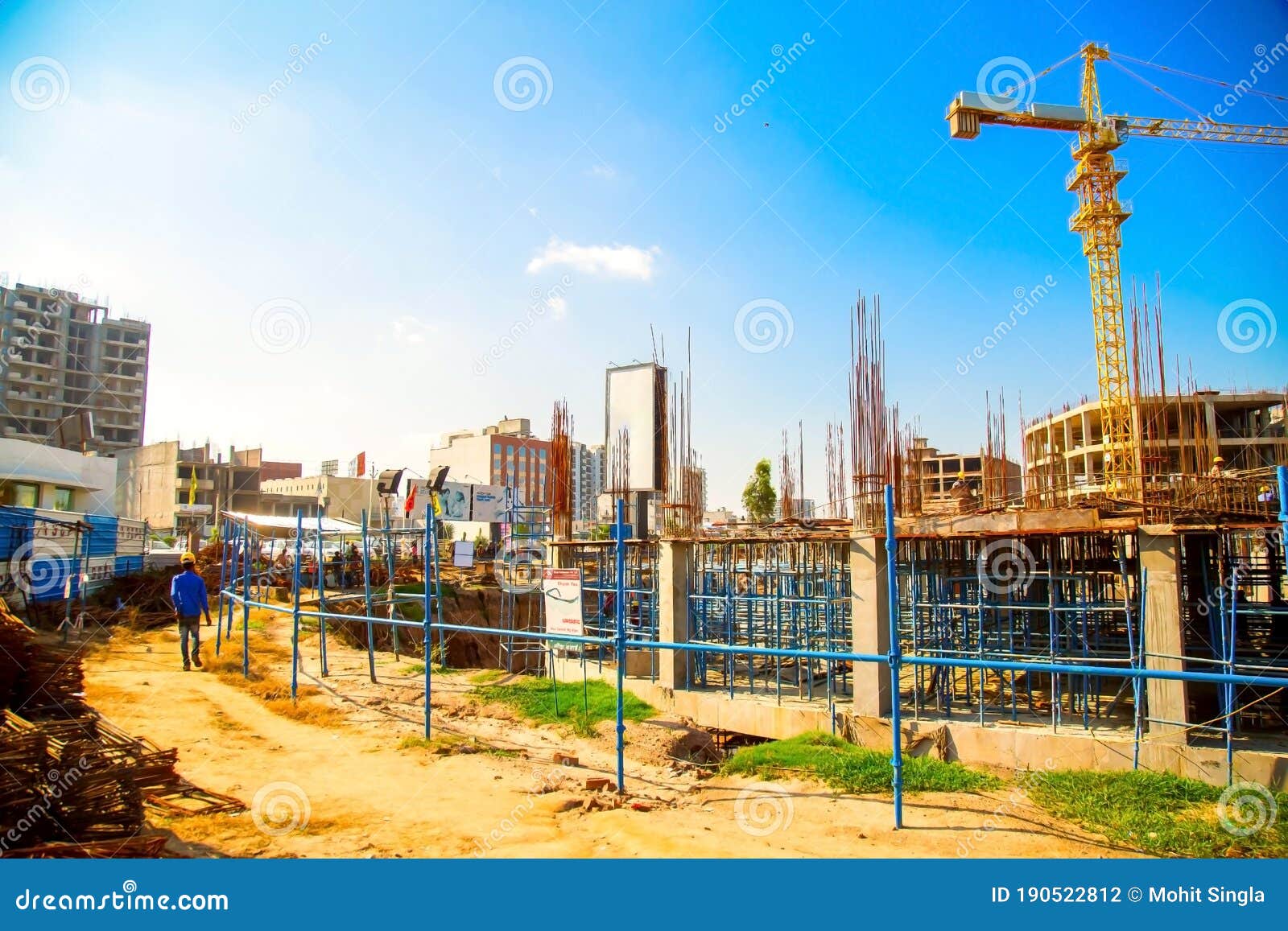 Indore, India - October 2018 : Clear View of a New Constructing ...
