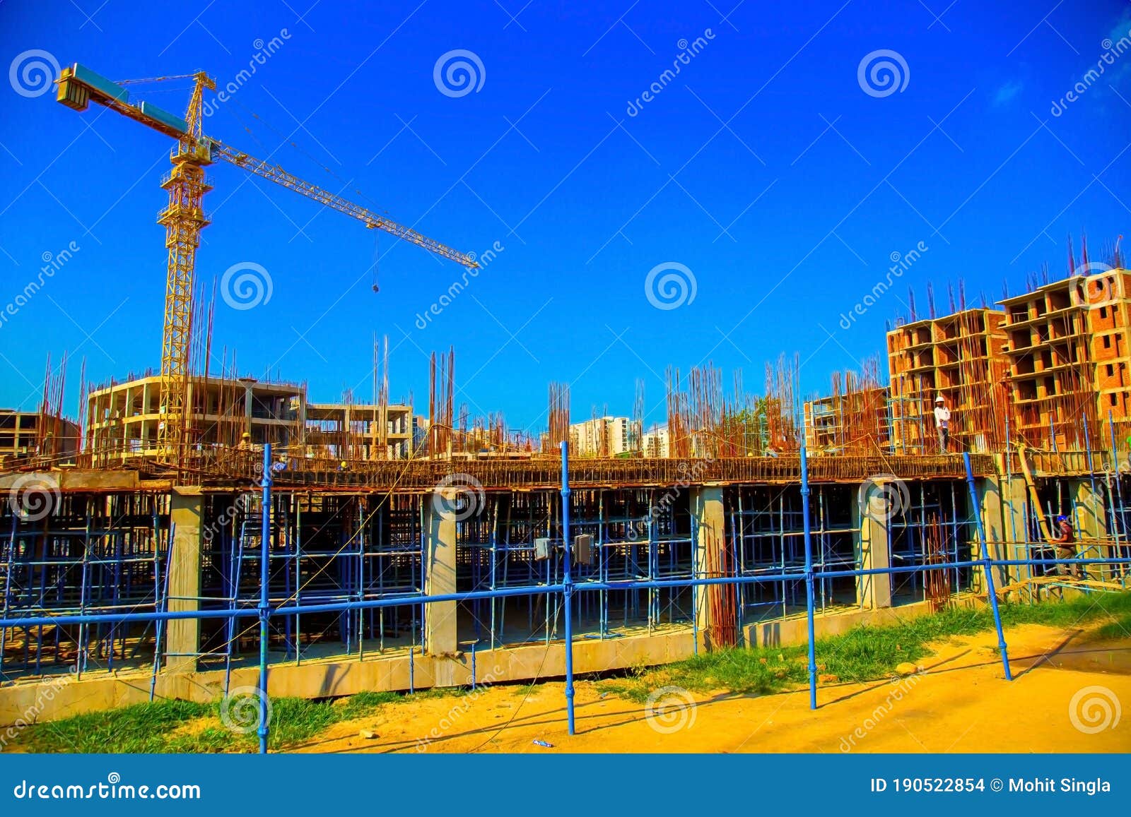 Indore, India - October 2018 : Clear View of a New Constructing ...