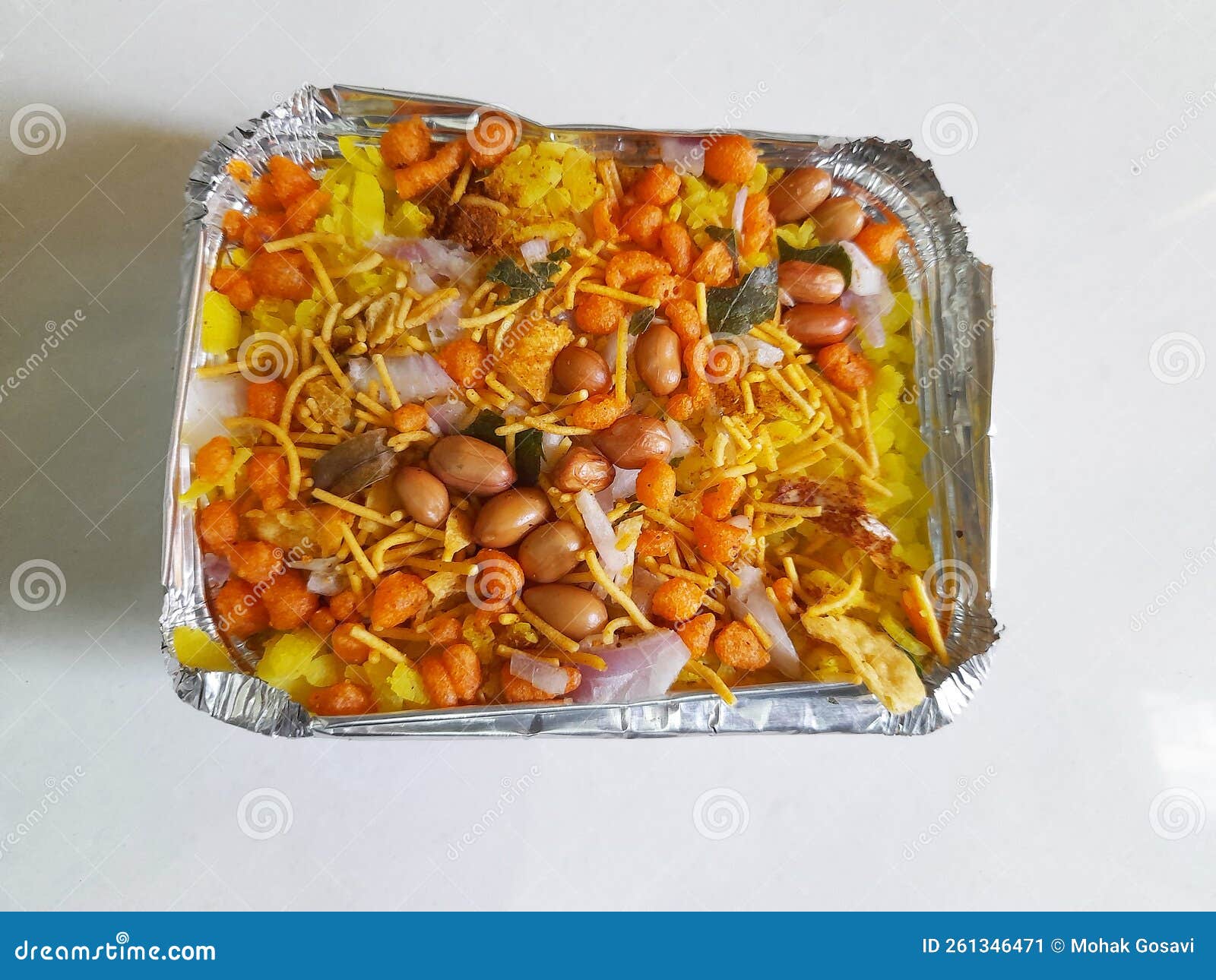 Indori Poha Snacks Dish with Peanuts Stock Image - Image of dish, rice ...