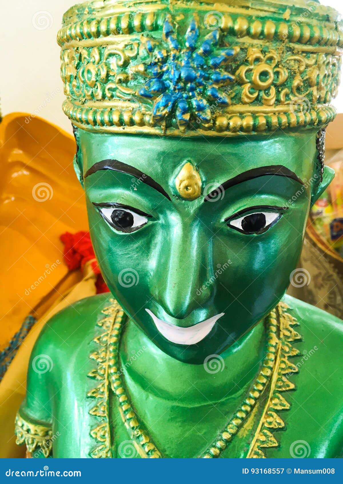 Indra god statue stock image. Image of worship, asian - 93168557