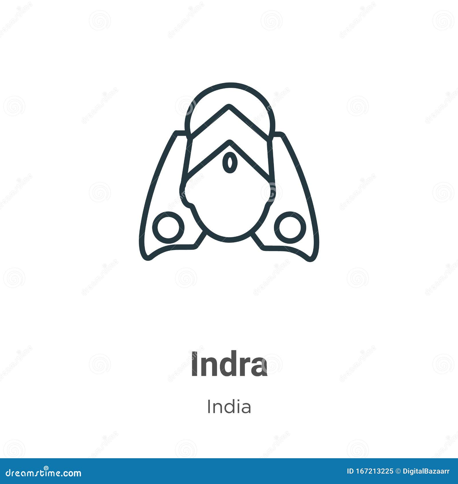 Indra Isolated Icon. Simple Element Illustration From India Concept ...