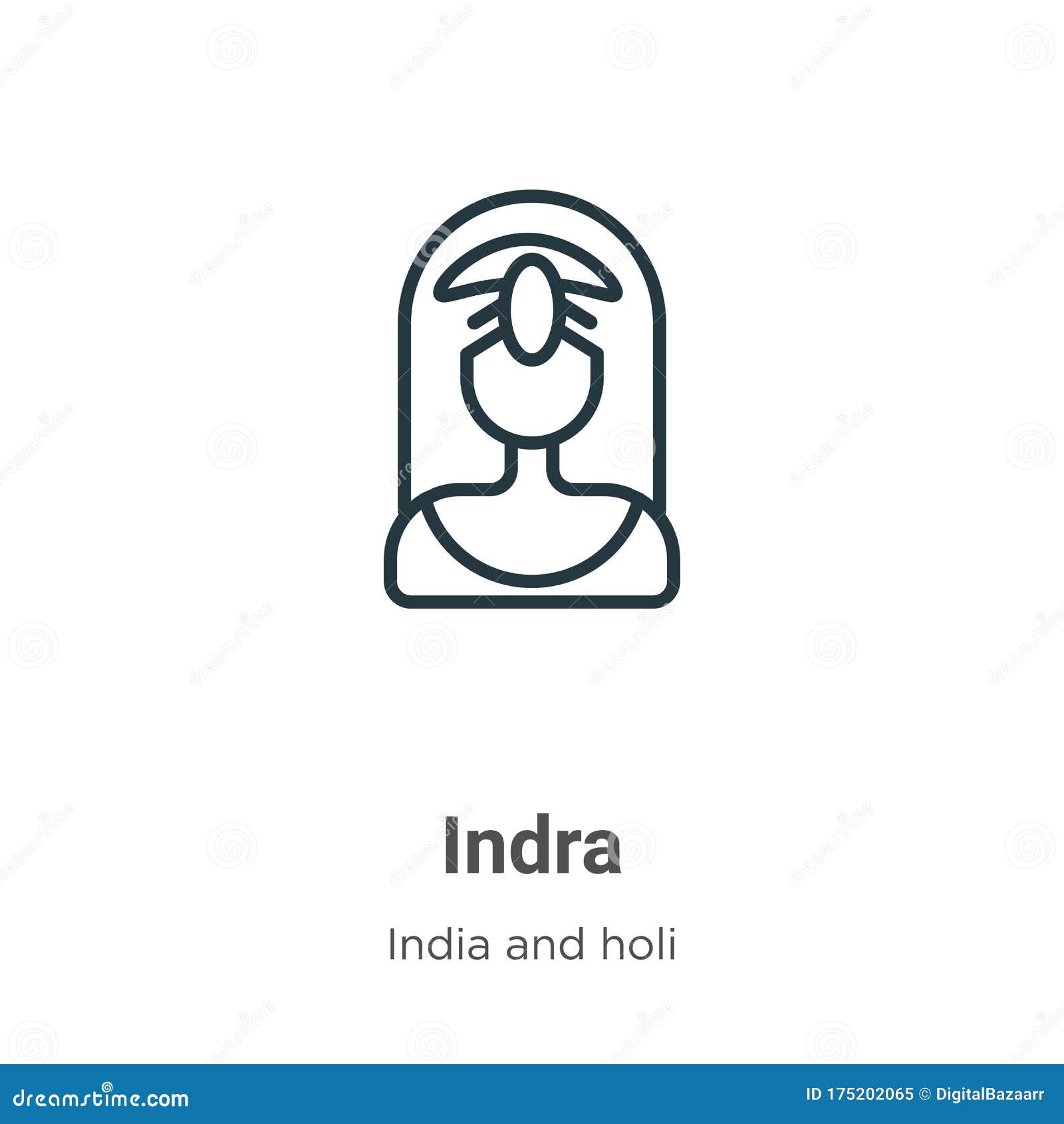 Indra Isolated Icon. Simple Element Illustration From India Concept ...