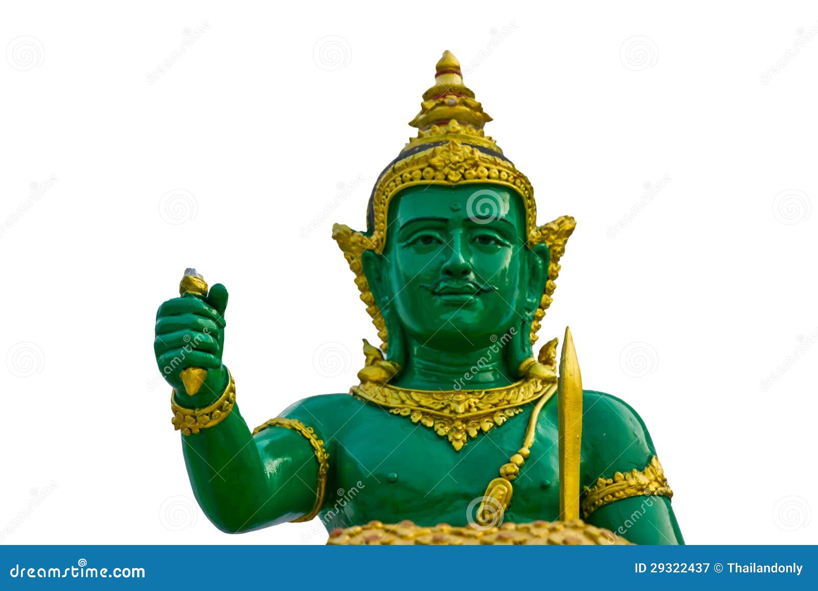 Indra statue in Thailand stock image. Image of finger - 29322437