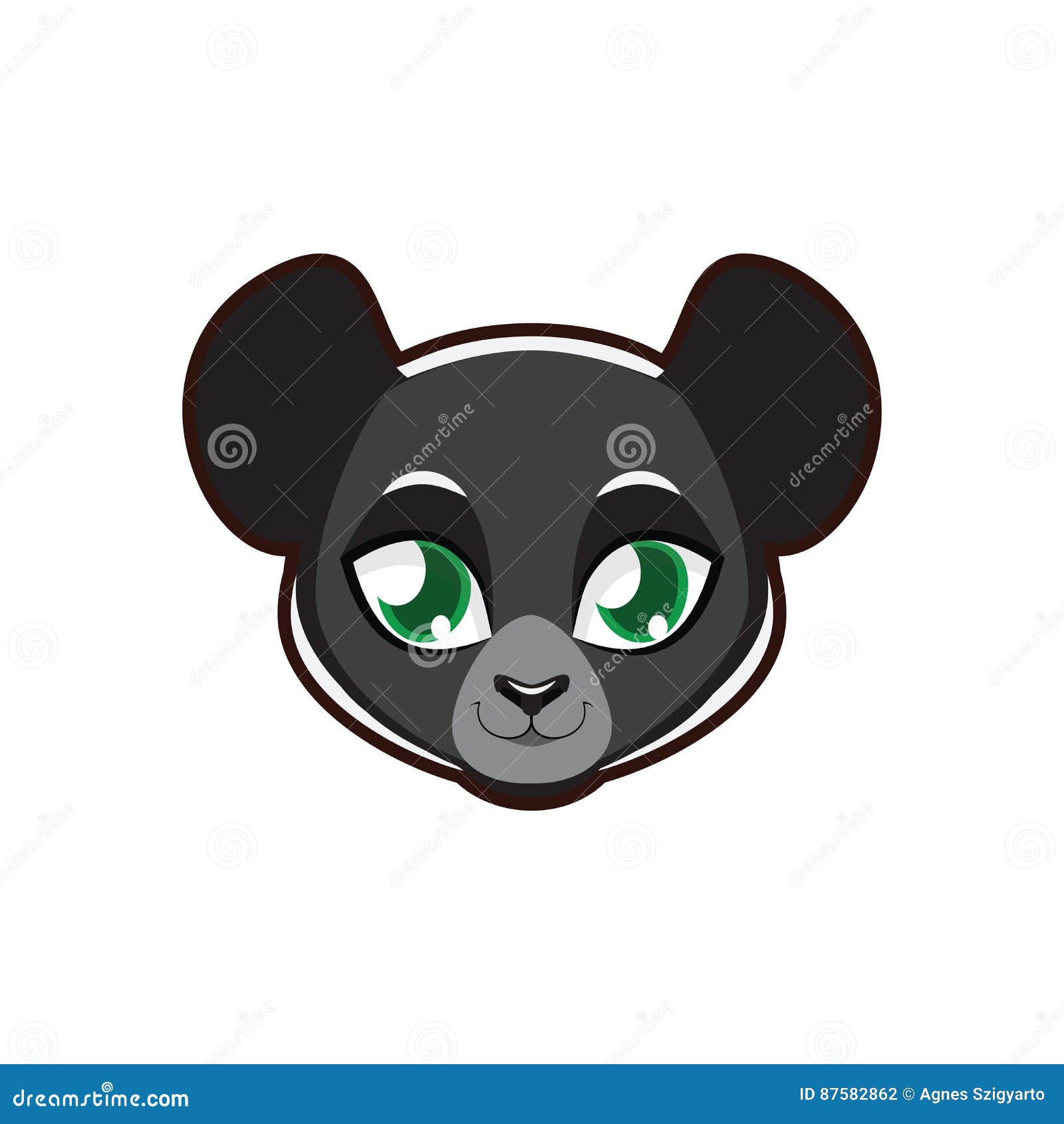 Cute Indri Illustration Cartoon Vector | CartoonDealer.com #142045259