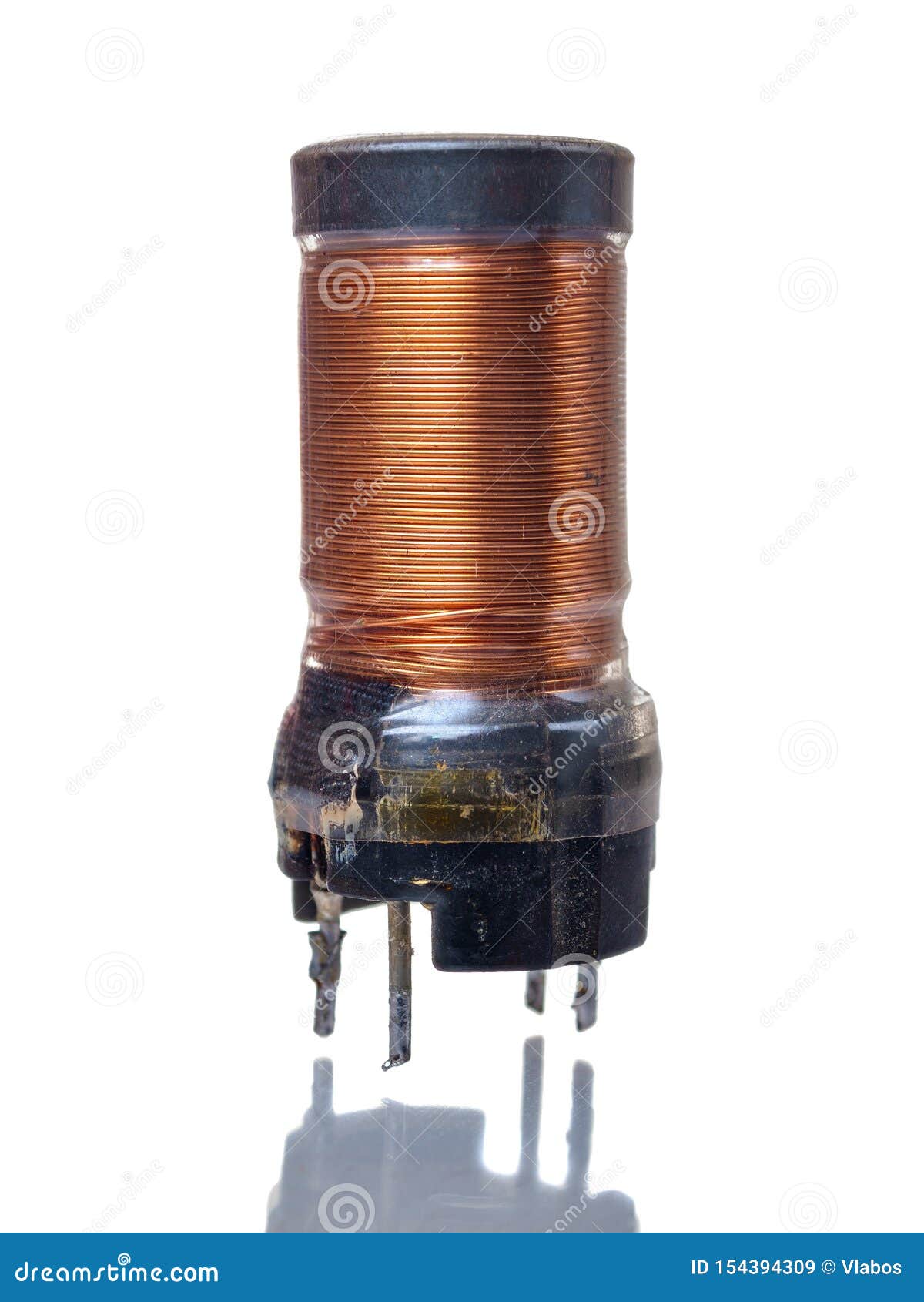 Induction Coil Isolated on a White Background Stock Image - Image of ...
