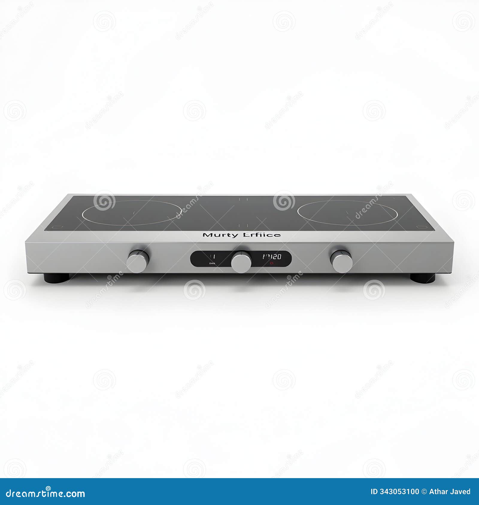 Induction Cooktop on White Background 3d Render Set Stock Illustration ...