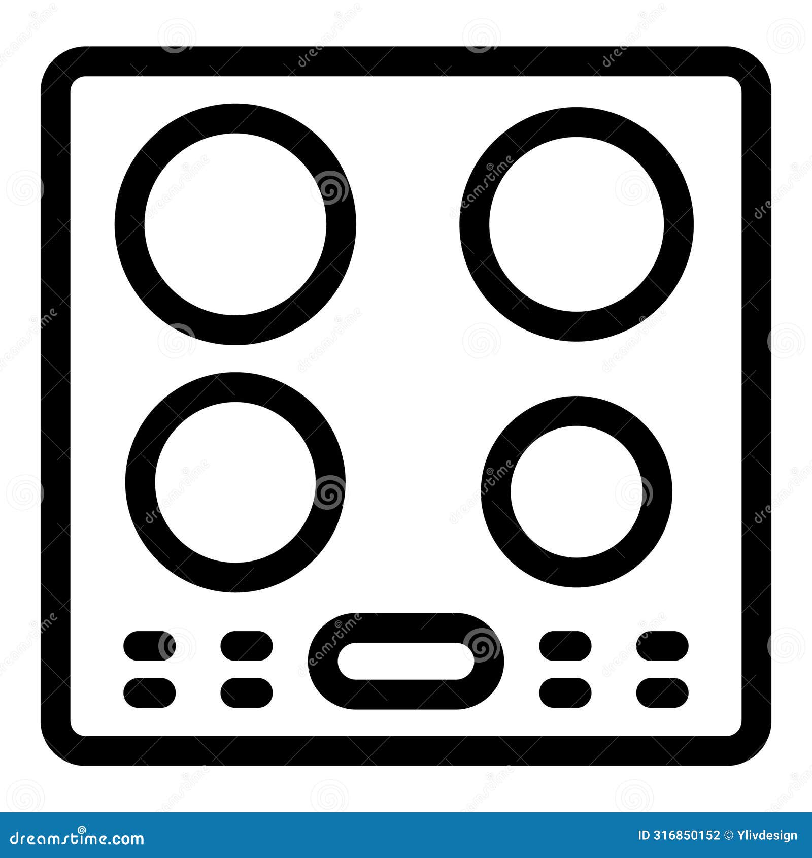 Induction Cookware Icon Outline Vector. Electromagnetic Panel Stock ...