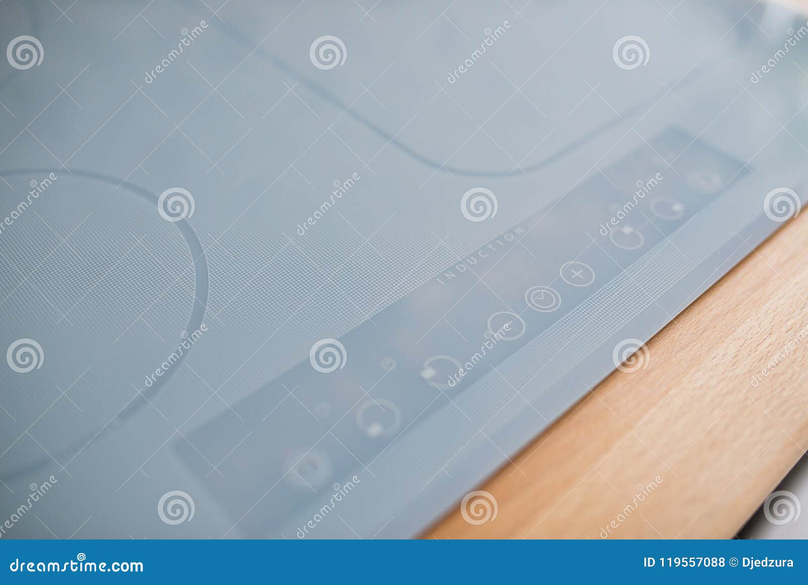 Induction Hob in Electric Kitchen Cooker Stock Photo - Image of heat ...