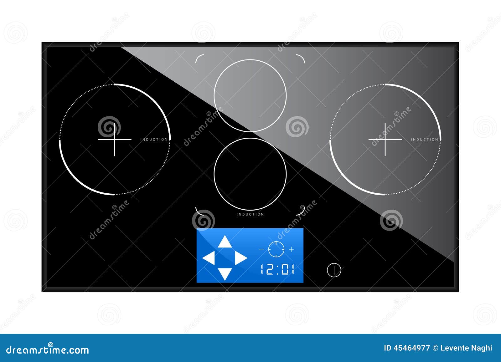 Induction hob stock vector. Illustration of control, efficiency - 45464977
