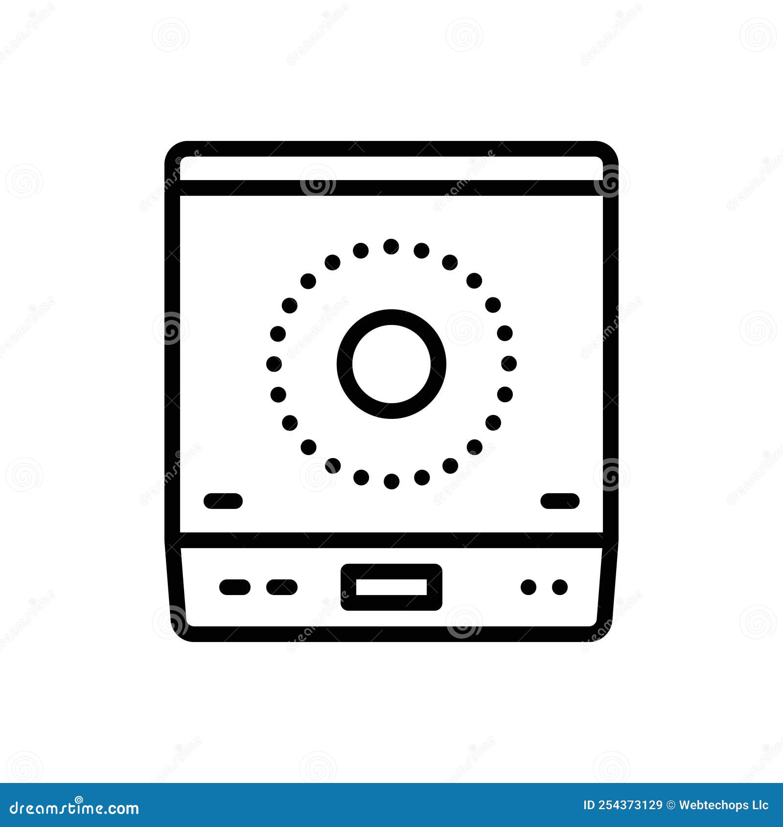 Black Line Icon for Induction, Gas and Stove Stock Illustration ...