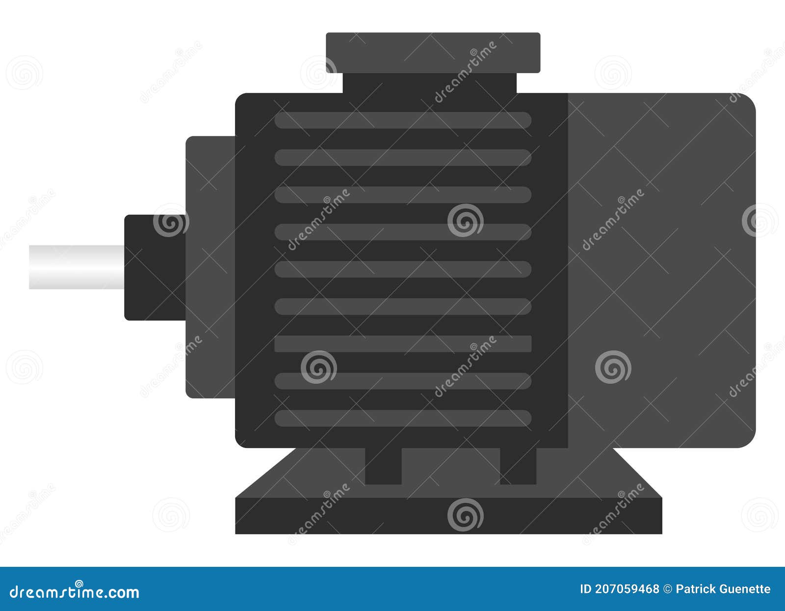 Induction Motor Mechanical Drawing Vector Illustration | CartoonDealer ...