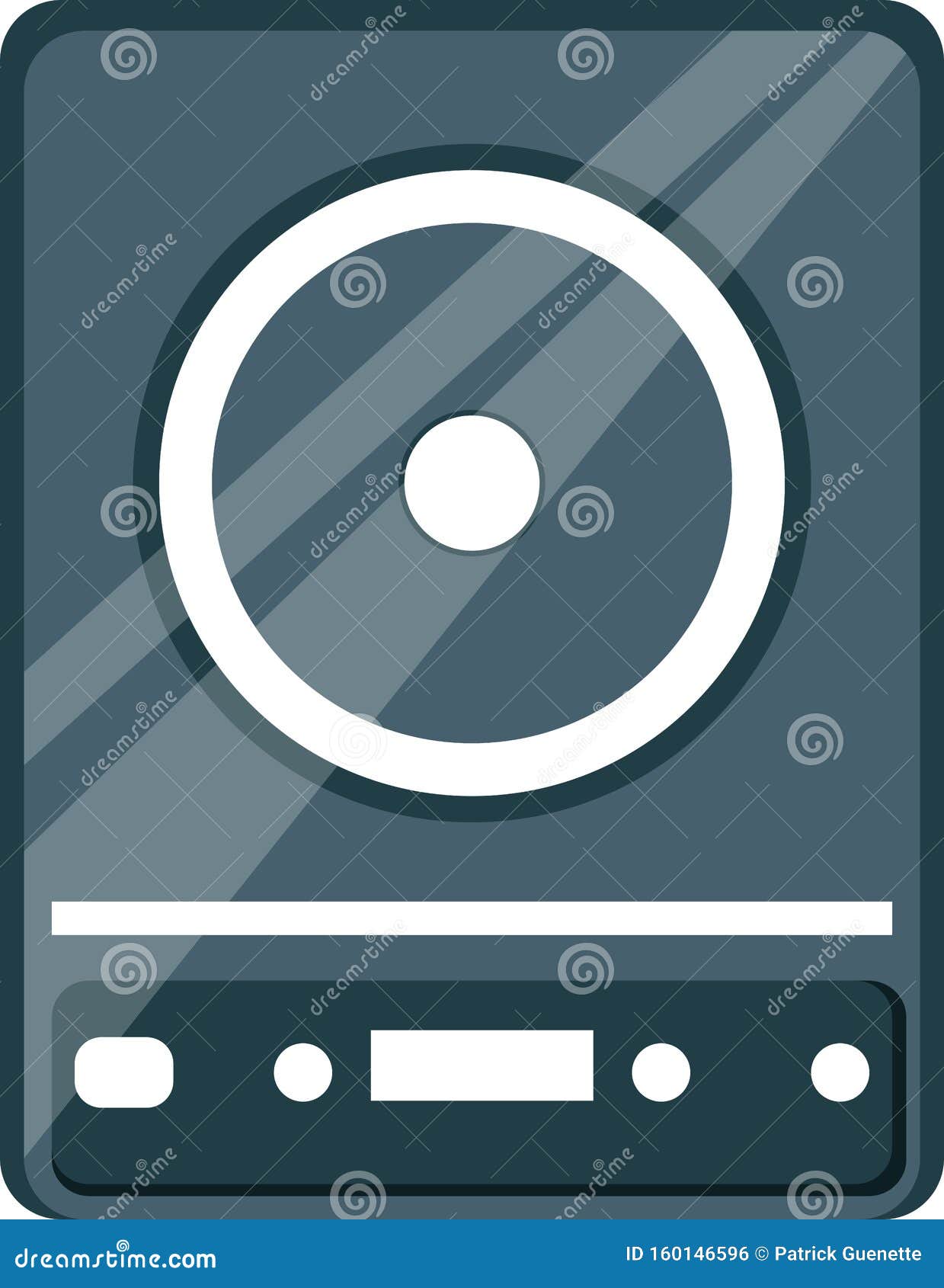 Induction Stove Vector Color Illustration Stock Vector - Illustration ...