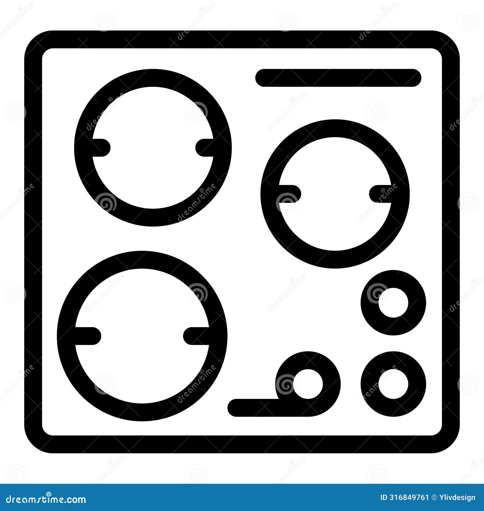 Induction Stove Icon Outline Vector. Electrical Kitchenware Stock ...
